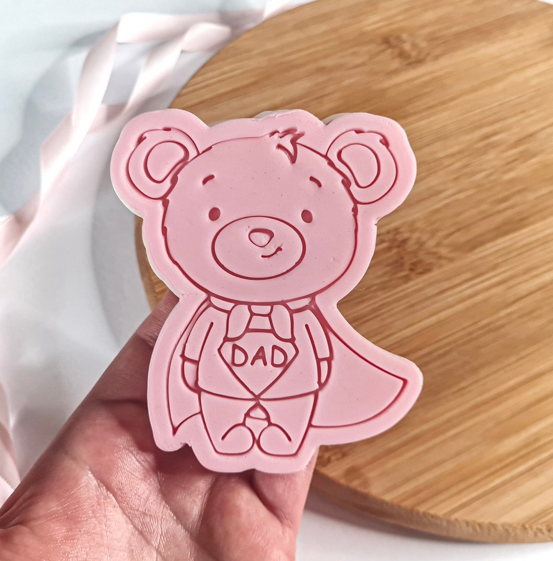 Super Hero Teddy Bear Cookie Cutter + Stamp - Etsy