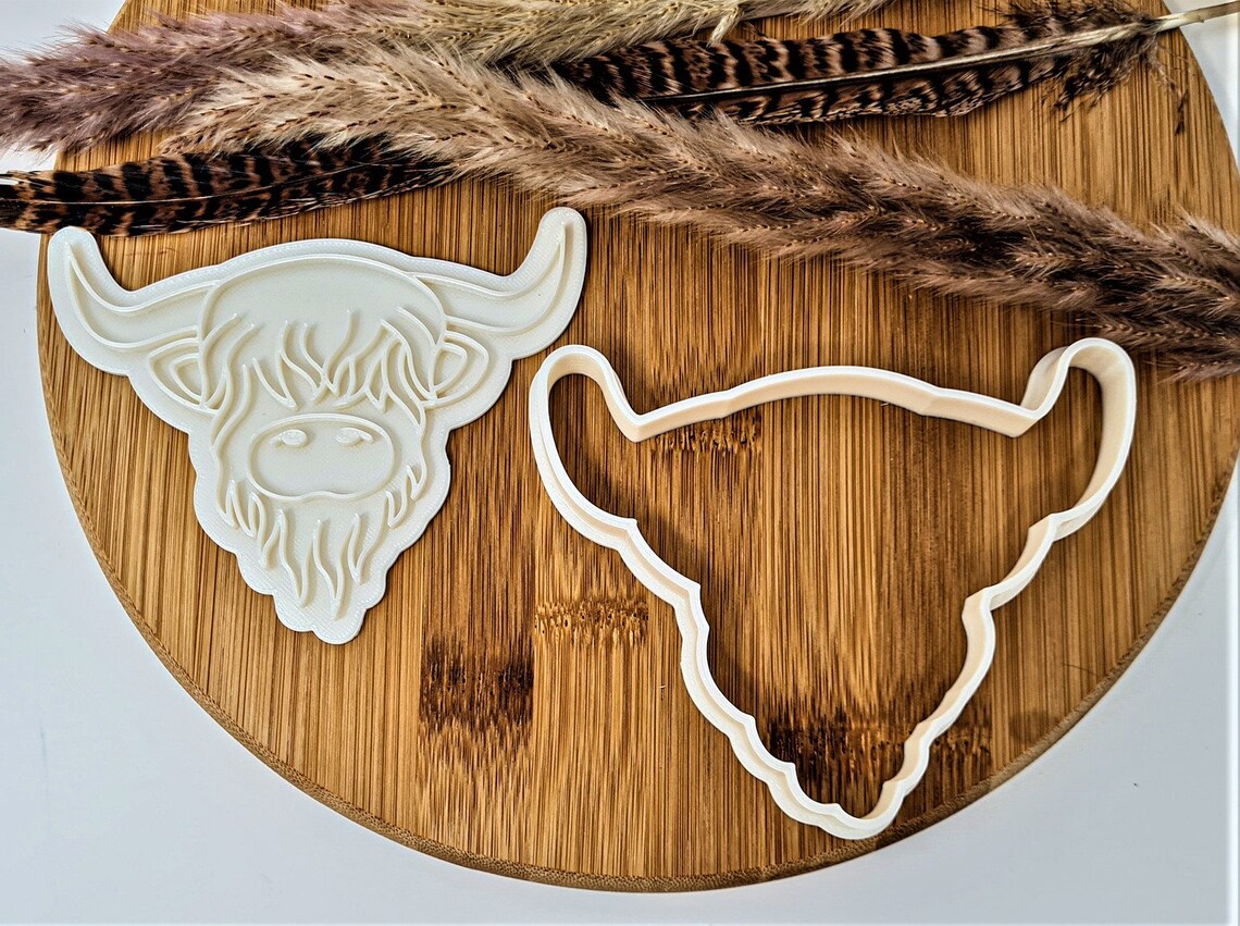 Highland Cow Cookie Cutter Stamp - Etsy