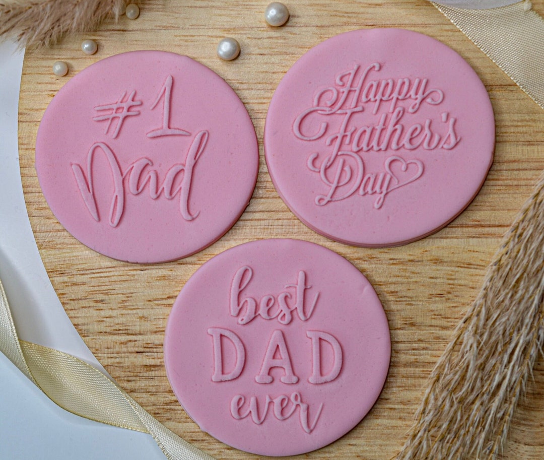 Happy Fathers Day, Best Dad, No.1 Dad Cookie Embosser - Etsy