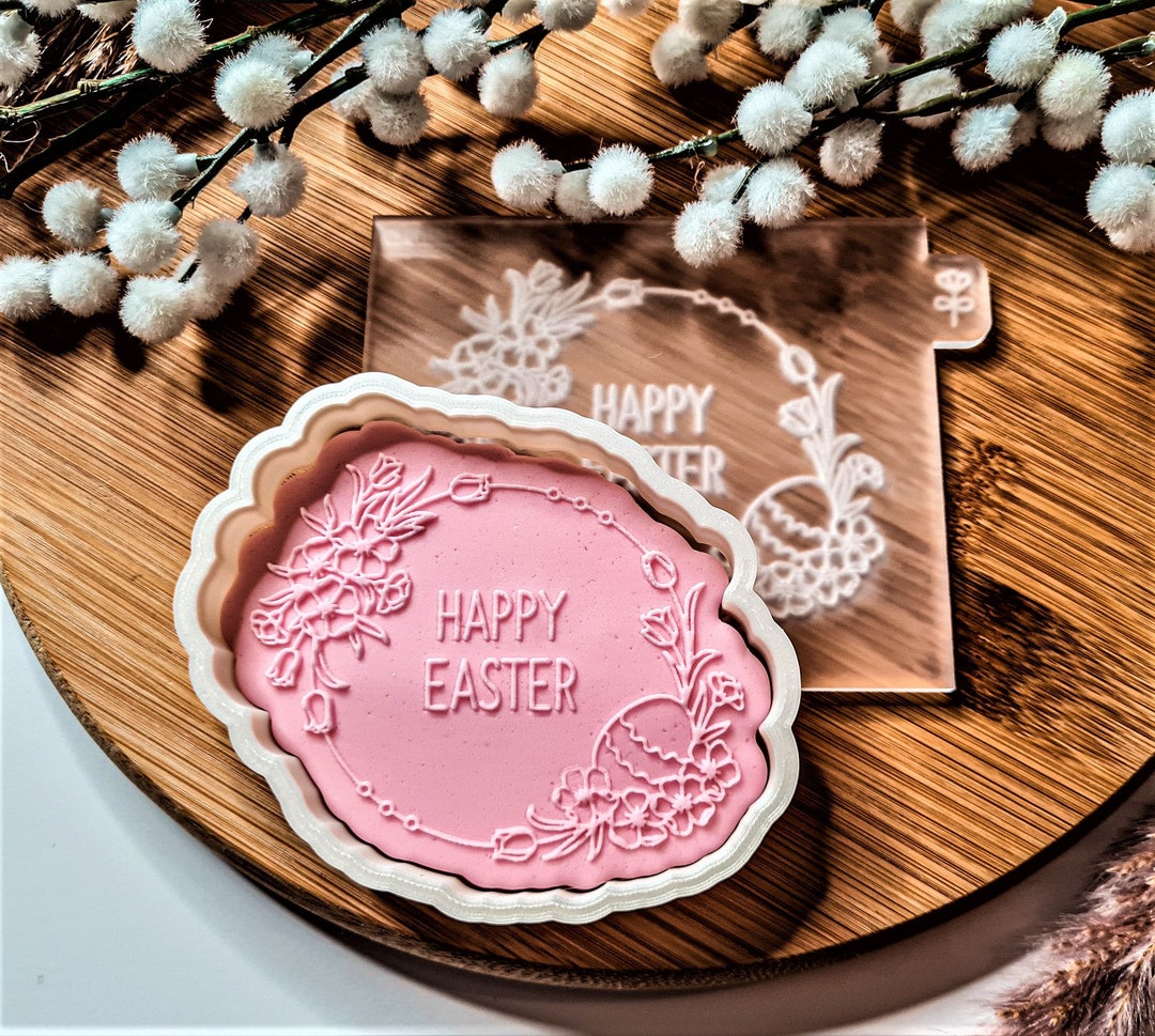 Happy Easter Cookie Cutter Embosser - Etsy