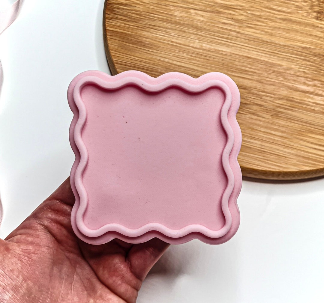 Square Wavy Border Cookie Cutter + Stamp - Etsy