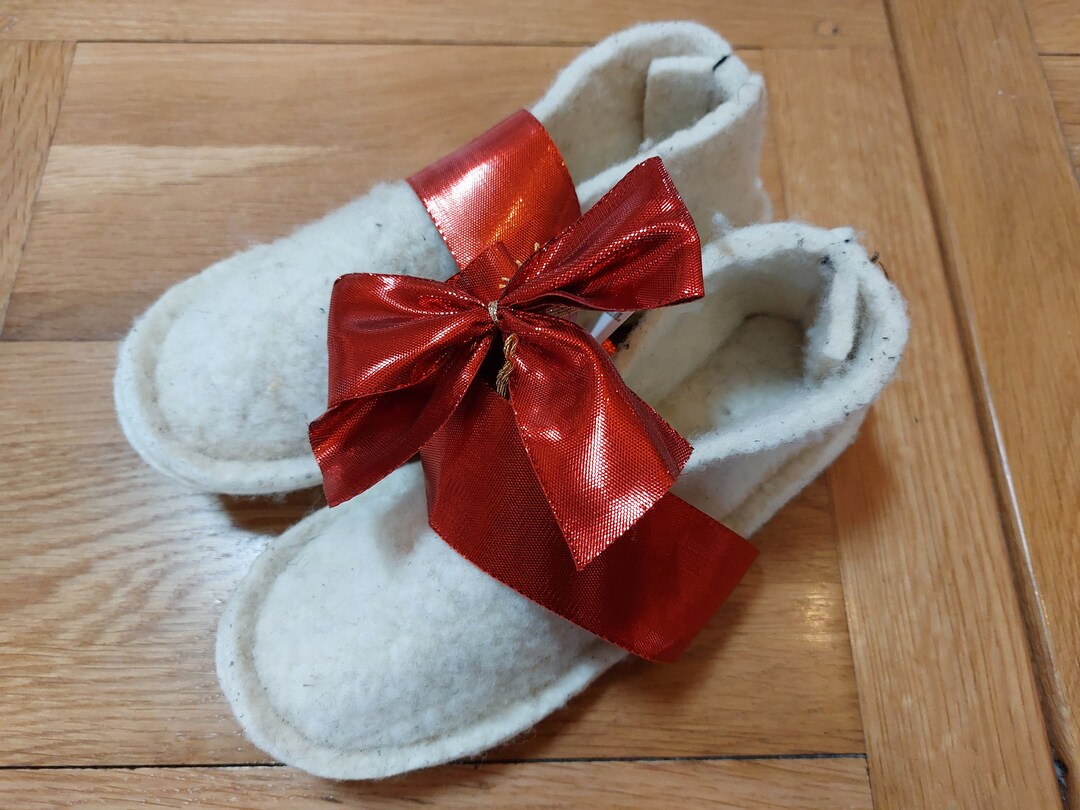 Chaussons En Laine Laine Feutrée Wool Slippers - Etsy
