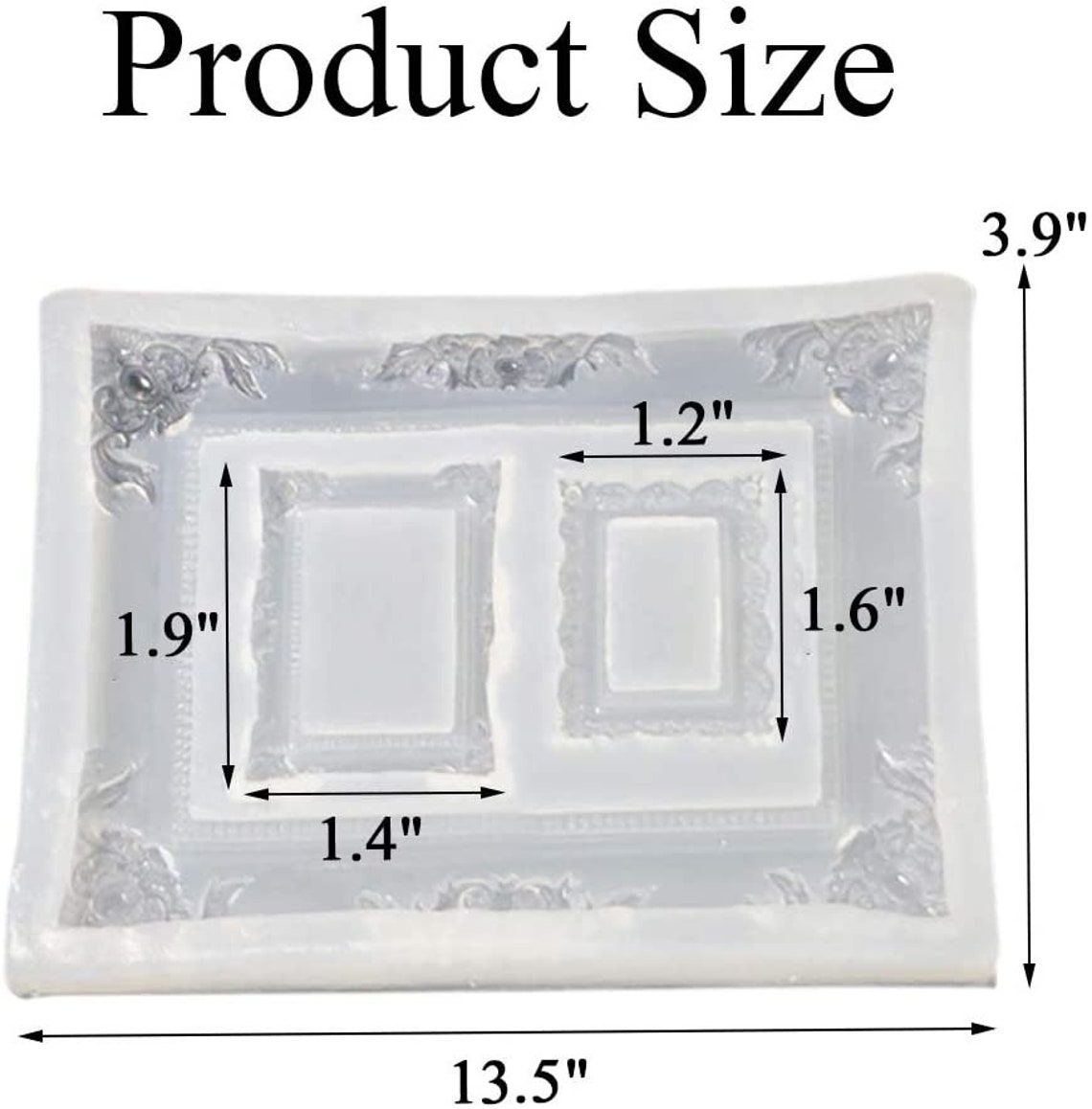 Picture Frame Resin Mold Vintage Relief Photo Frame Silicone - Etsy