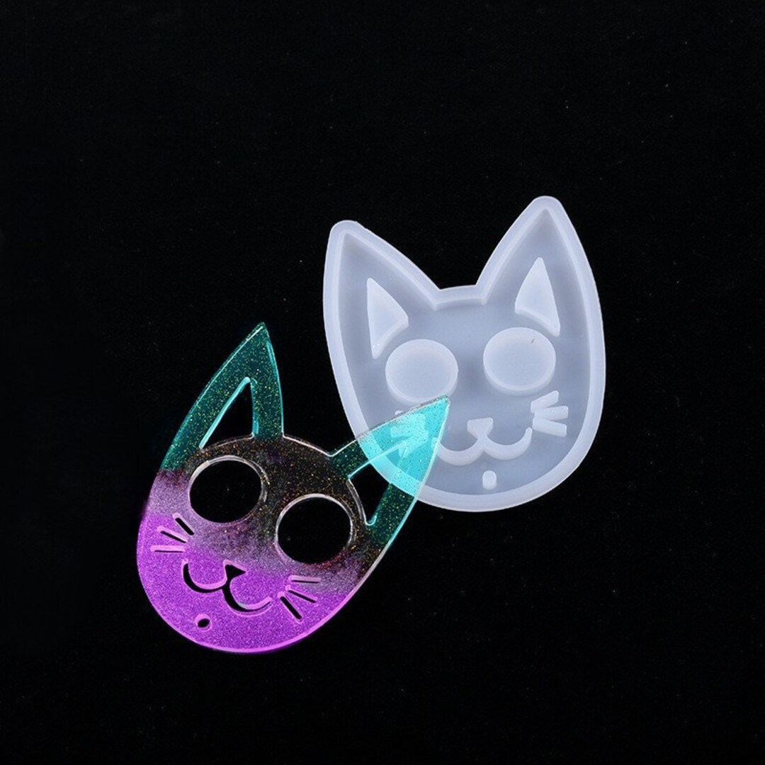 Cartoon Cat Keychain Silicone Mold for Resin Kitty Cat Mold - Etsy