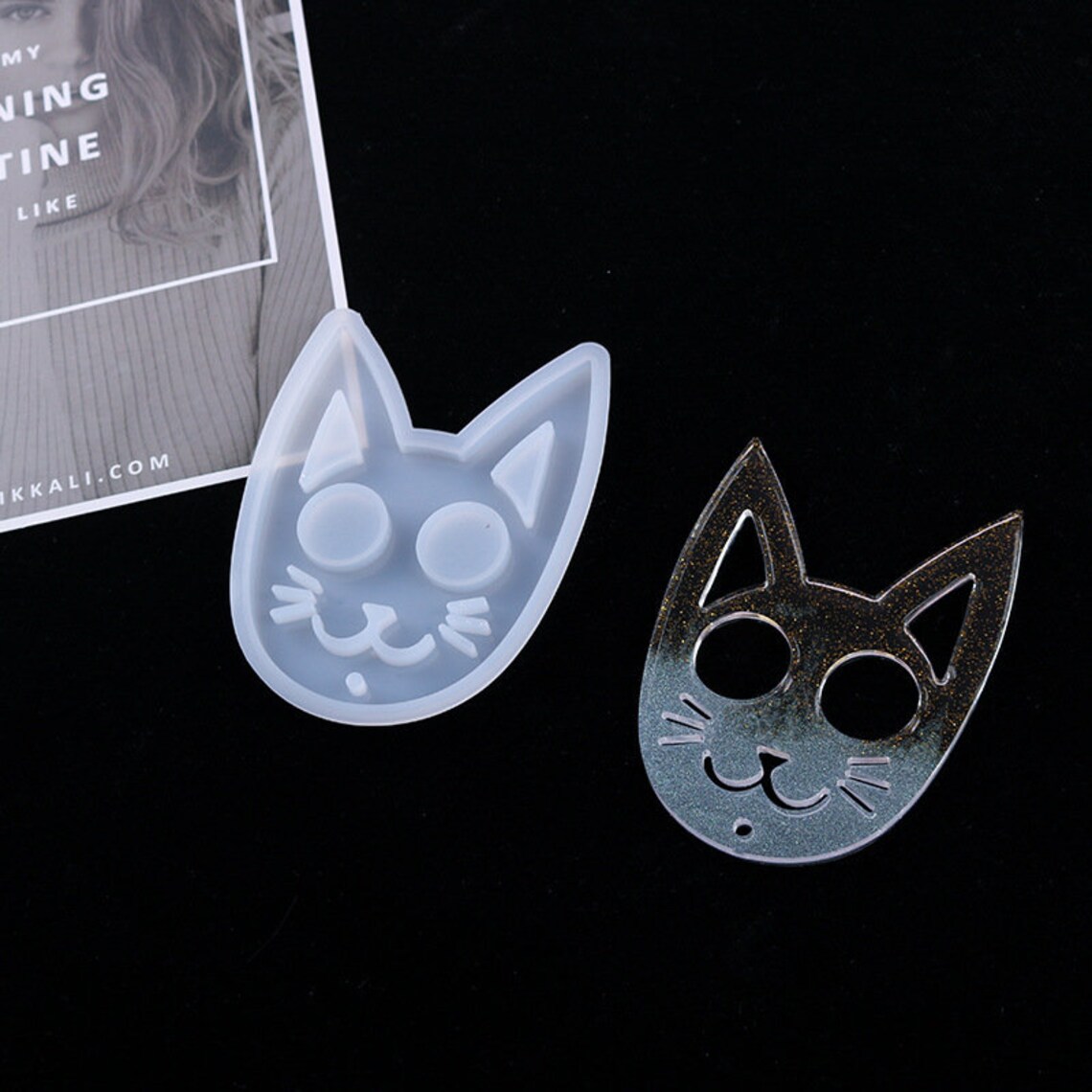 Cartoon Cat Keychain Silicone Mold for Resin Kitty Cat Mold - Etsy