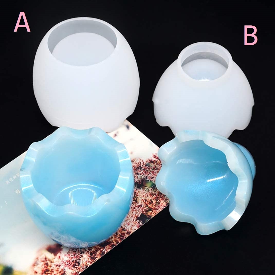 DIY Crystal Epoxy Mold Storage Box Mold Jewelry Box Egg | Etsy