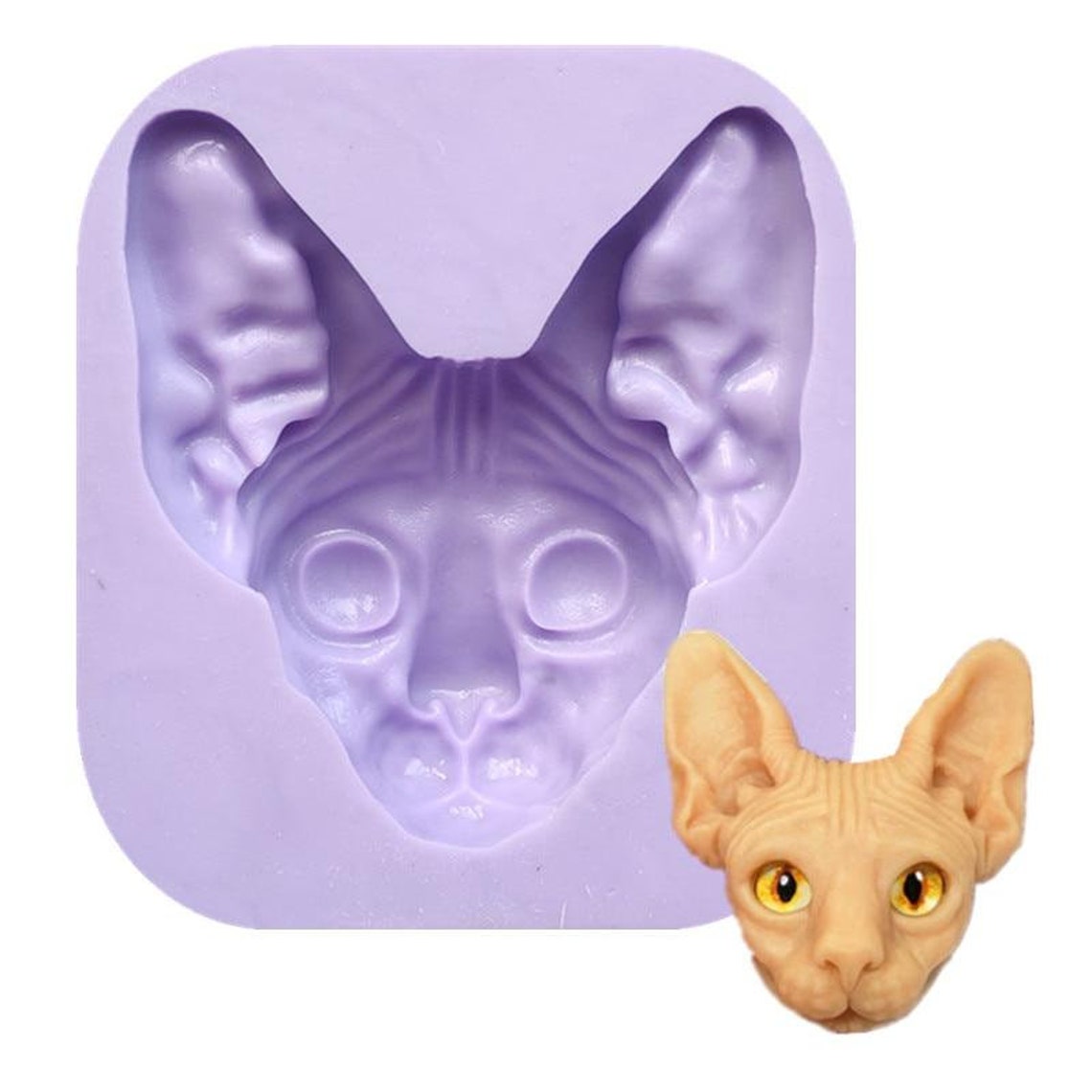 3D Cat Head Silicone Molds for Resin Cat Mold Self Defense - Etsy