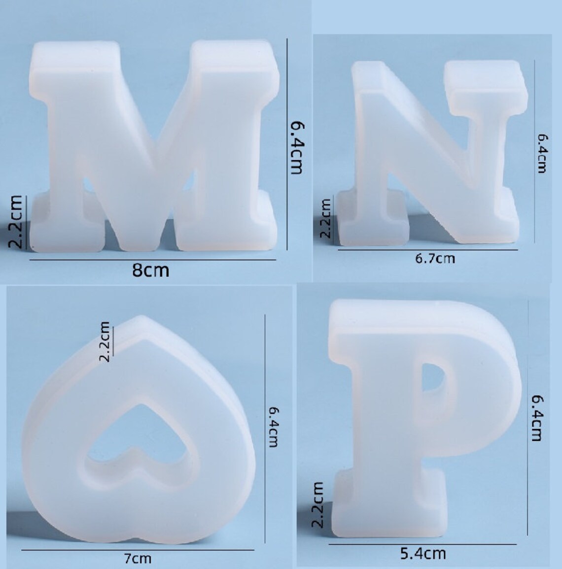 26 Large English Letters Creative Handmade Ornaments Silicone - Etsy