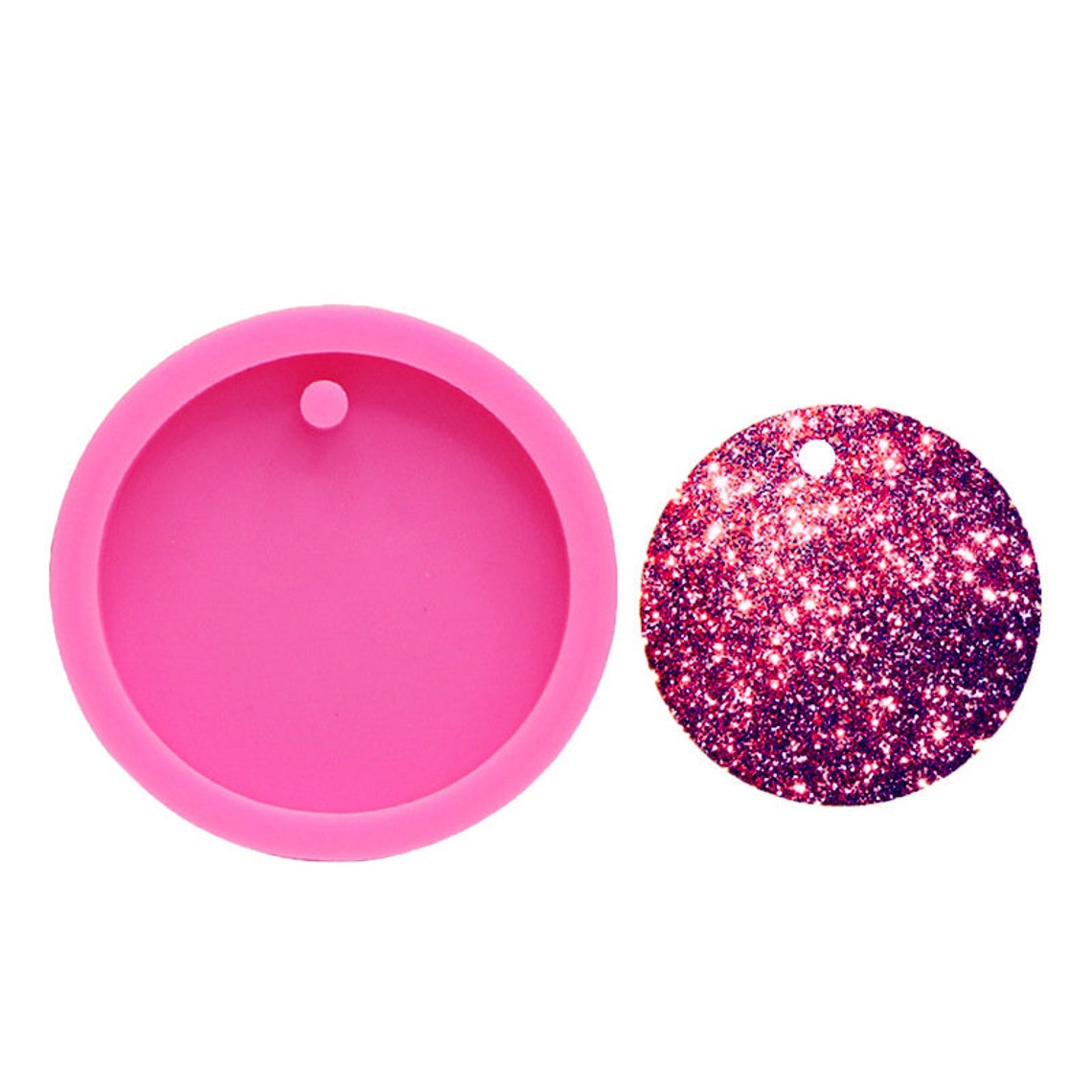 3 Pcs Shiny Round Large Keychain Silicone Mold 2020 Circle - Etsy