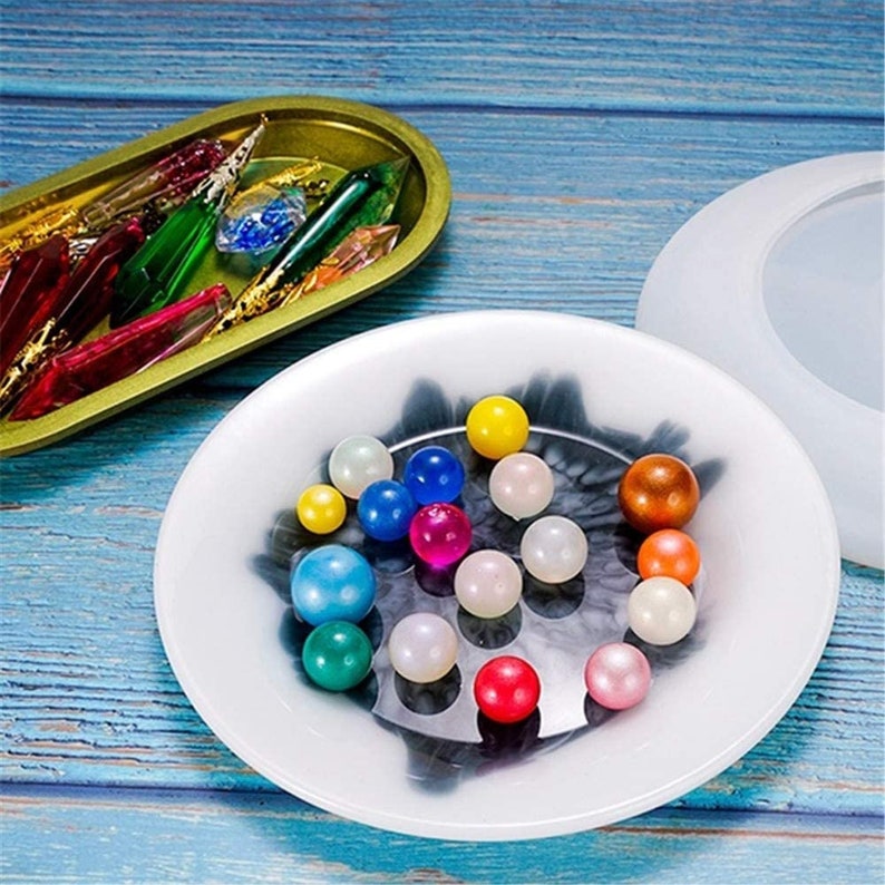 Round Flat Bottom Plate Silicone Mold Crystal Epoxy Mold DIY - Etsy