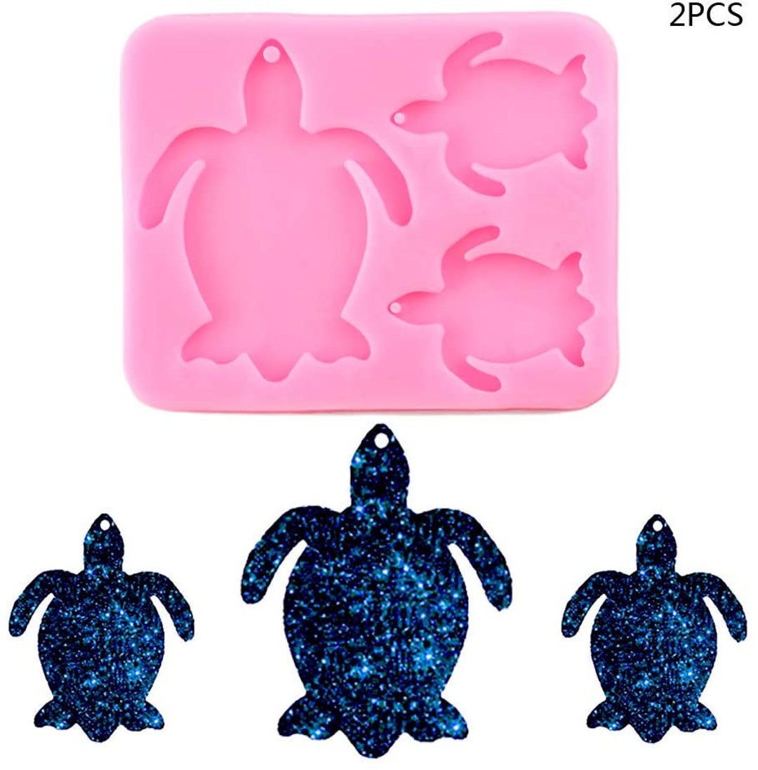 Sea Turtle Silicone Mold Tortoise Shaped Keychain Charms Epoxy Resin ...