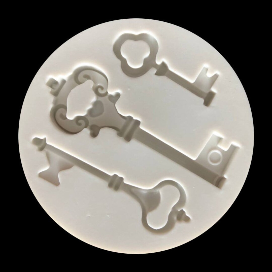 Key Silicone Mold Retro Key Pendant Handmade Epoxy Mold Cake Decoration ...