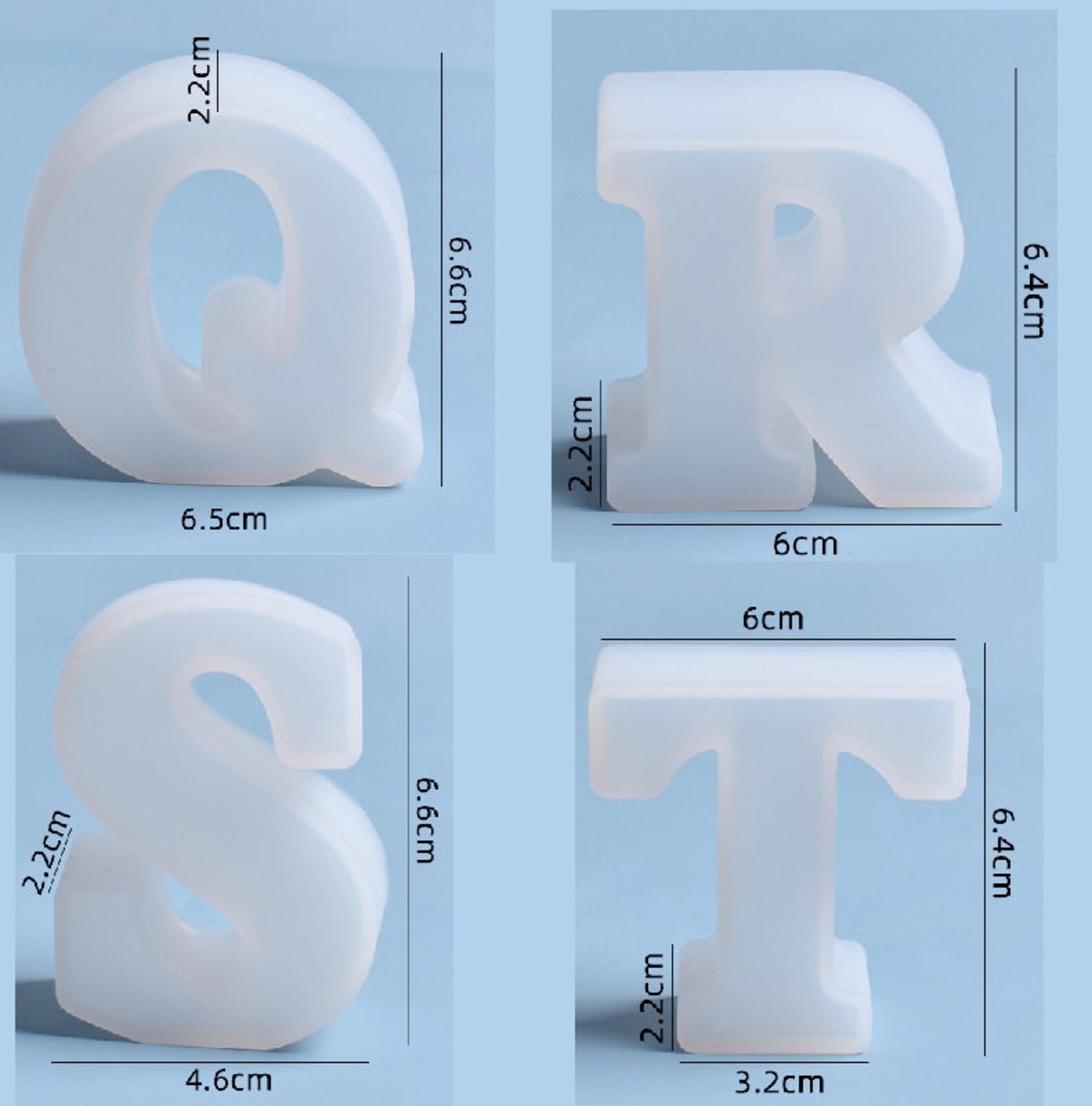 26 large English letters creative handmade ornaments silicone | Etsy