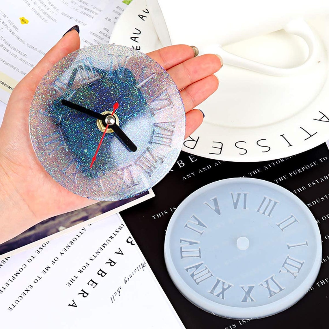 Clock Resin Mold Arabic Roman Numerals Constellation Silicone - Etsy
