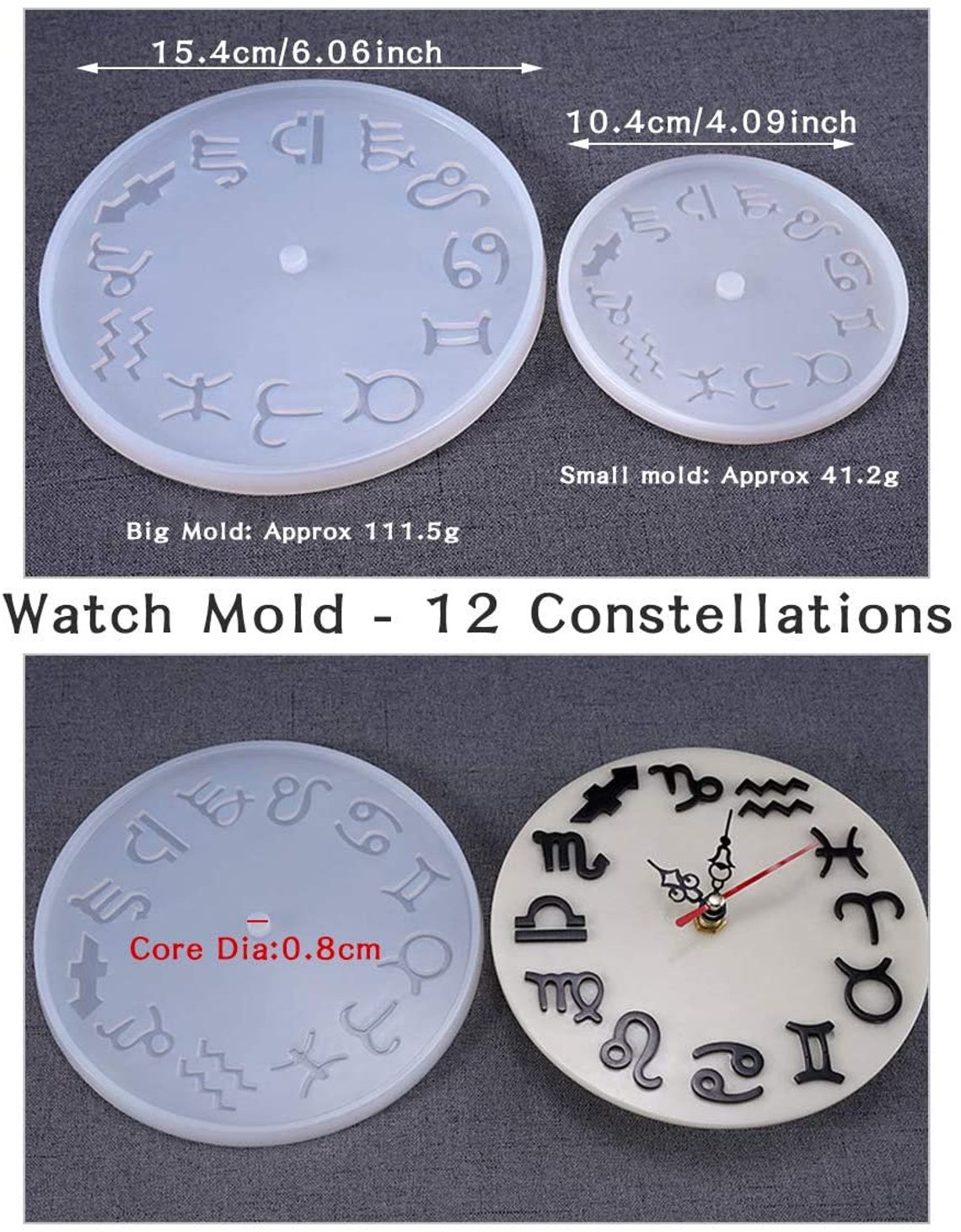 Clock Resin Mold Arabic Roman Numerals Constellation Silicone - Etsy