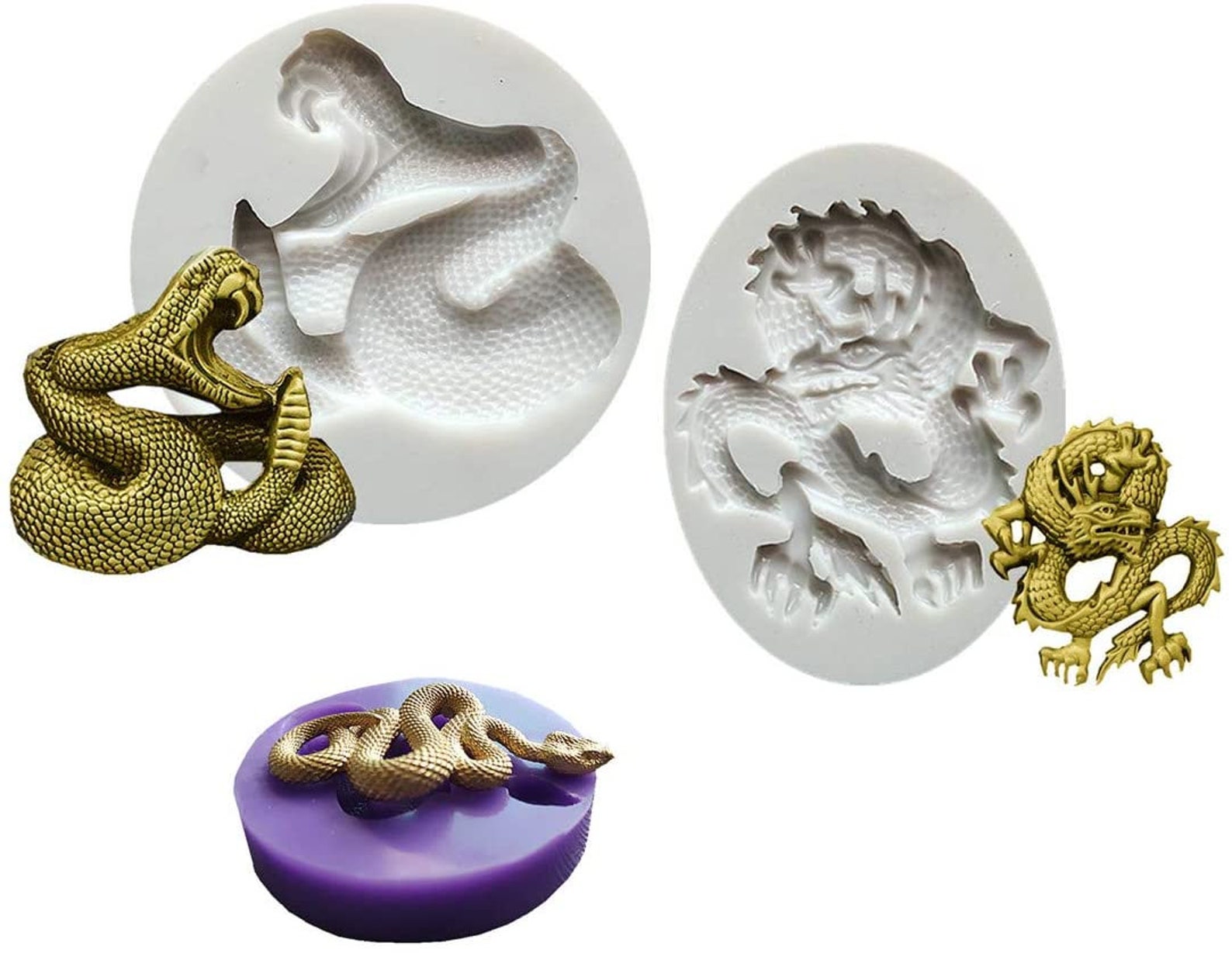 Cobra Snake Shape Silicone Molds Snake Fondant Cake Decorating - Etsy ...