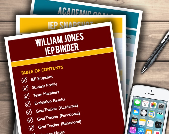 Parent IEP Binder Instant Download Printable Digital | Etsy
