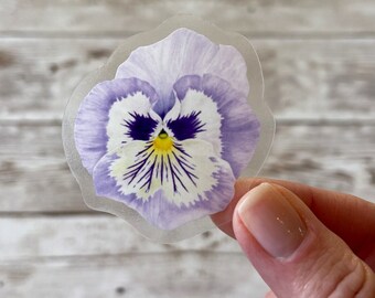 Violet Flower Stickers One Inch Round Seals - Etsy