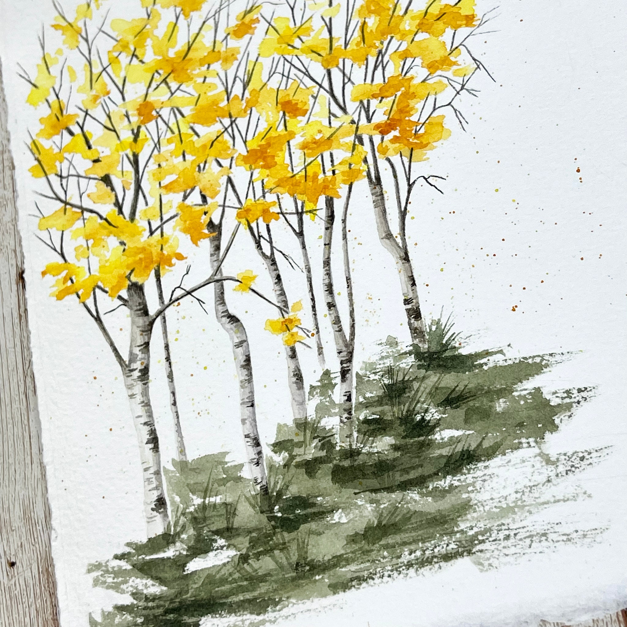 Original Aspen Tree Watercolor Painting - Etsy