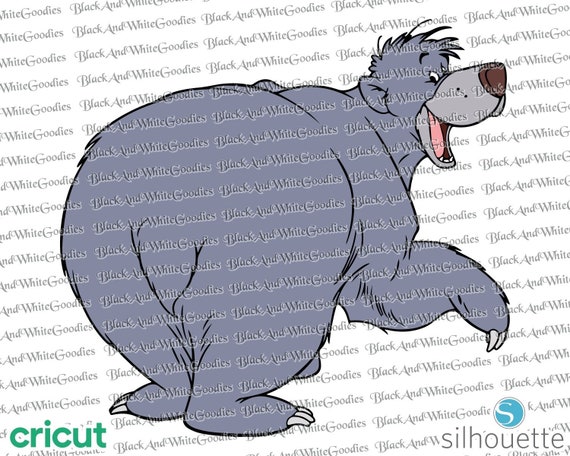 Baloo jungle book svg layered svg cricut cut file cutting - Etsy México
