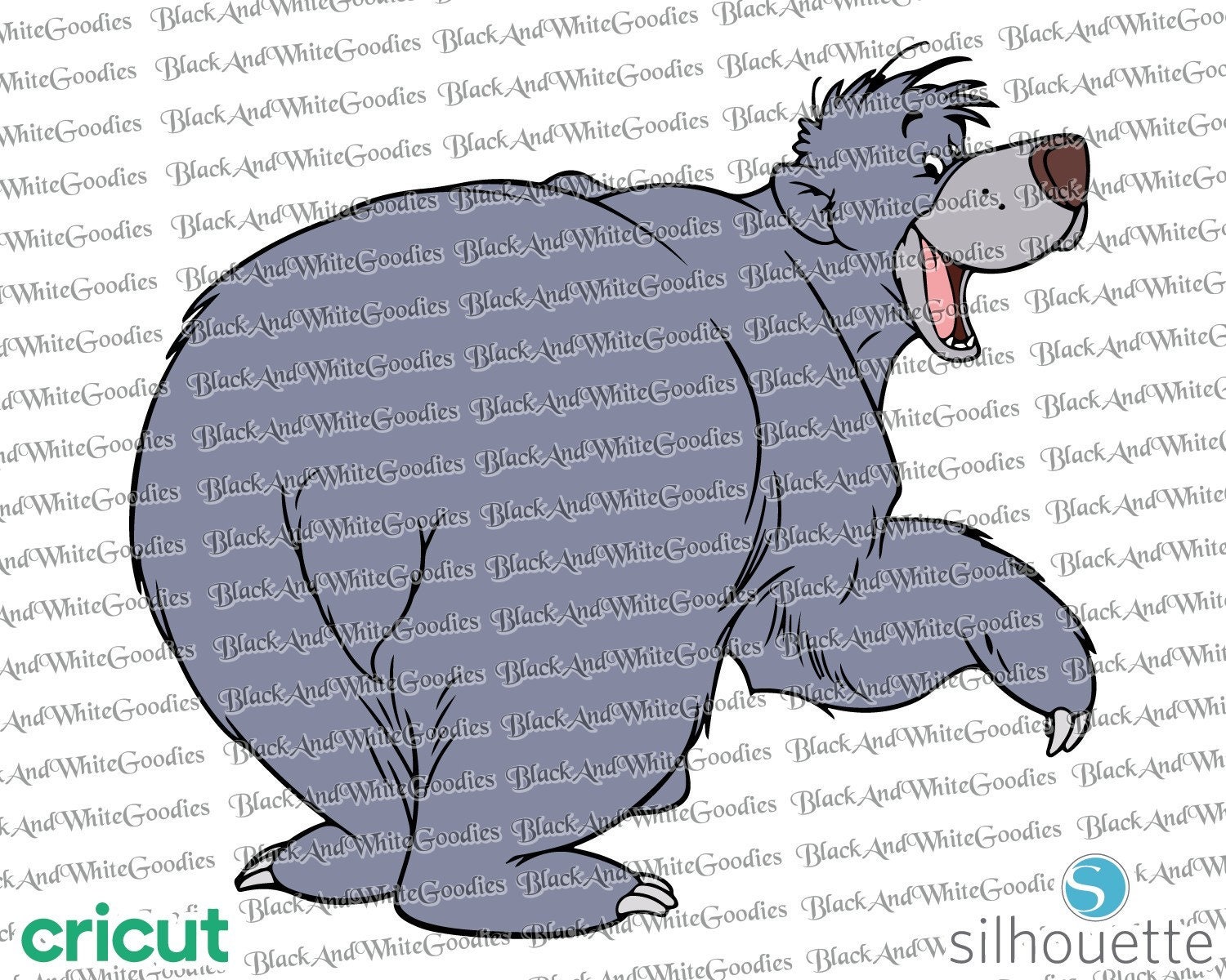 Baloo Jungle Book Svg Layered Svg Cricut Cut File Cutting - Etsy