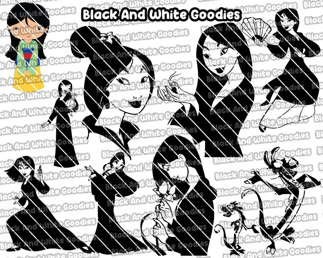 Mulan Silhouette, Mulan Svg, Mulan Outline, Mulan Cricut, Mulan Svg ...