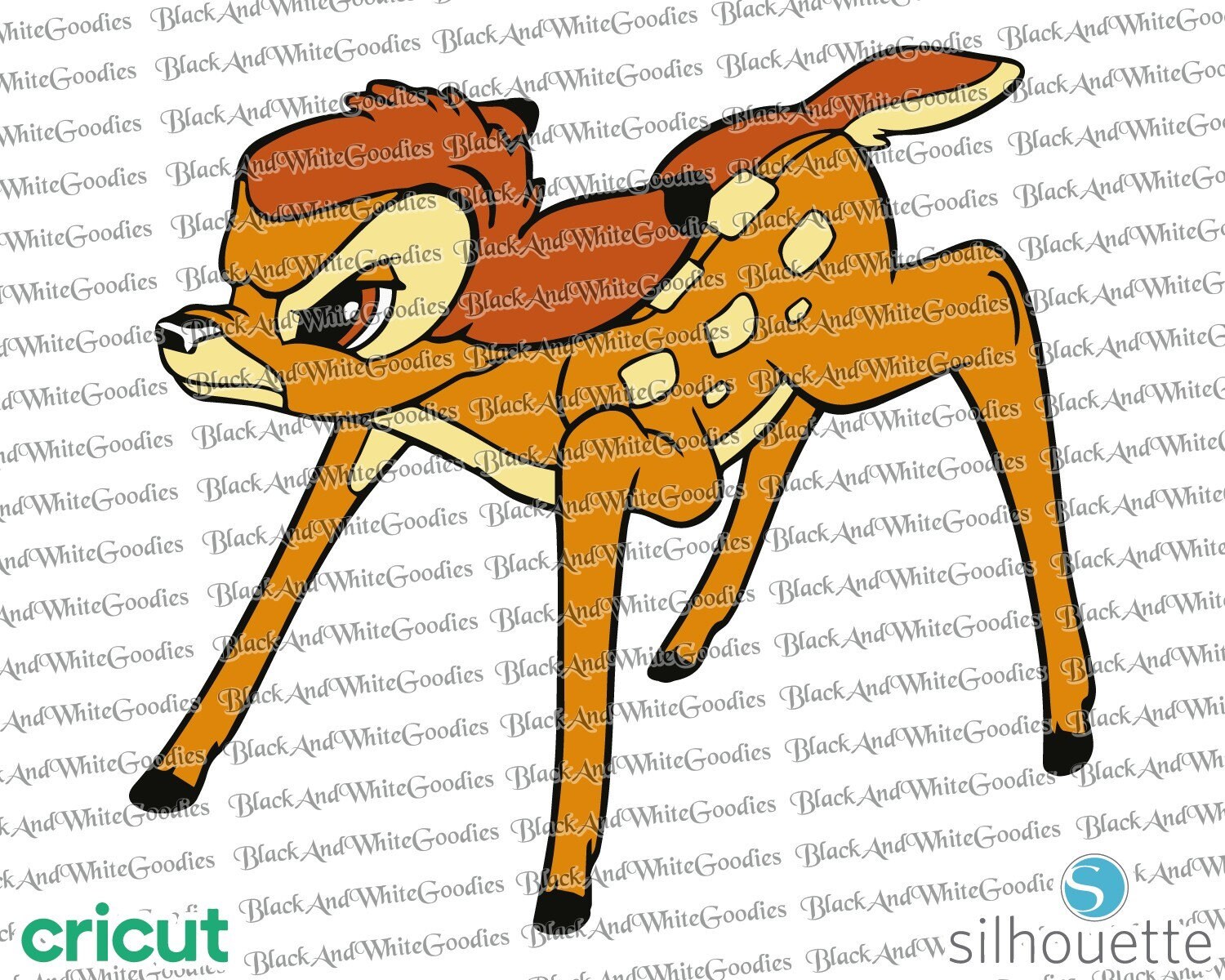 Bambi Svg, Layered Svg, Cricut, Cut File, Cutting File, Clipart, Png ...