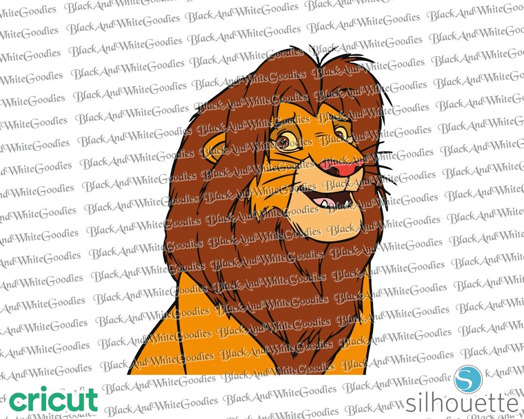 Adult Simba Svg, Layered Svg, Cricut, Cut File, Cutting File, Clipart ...