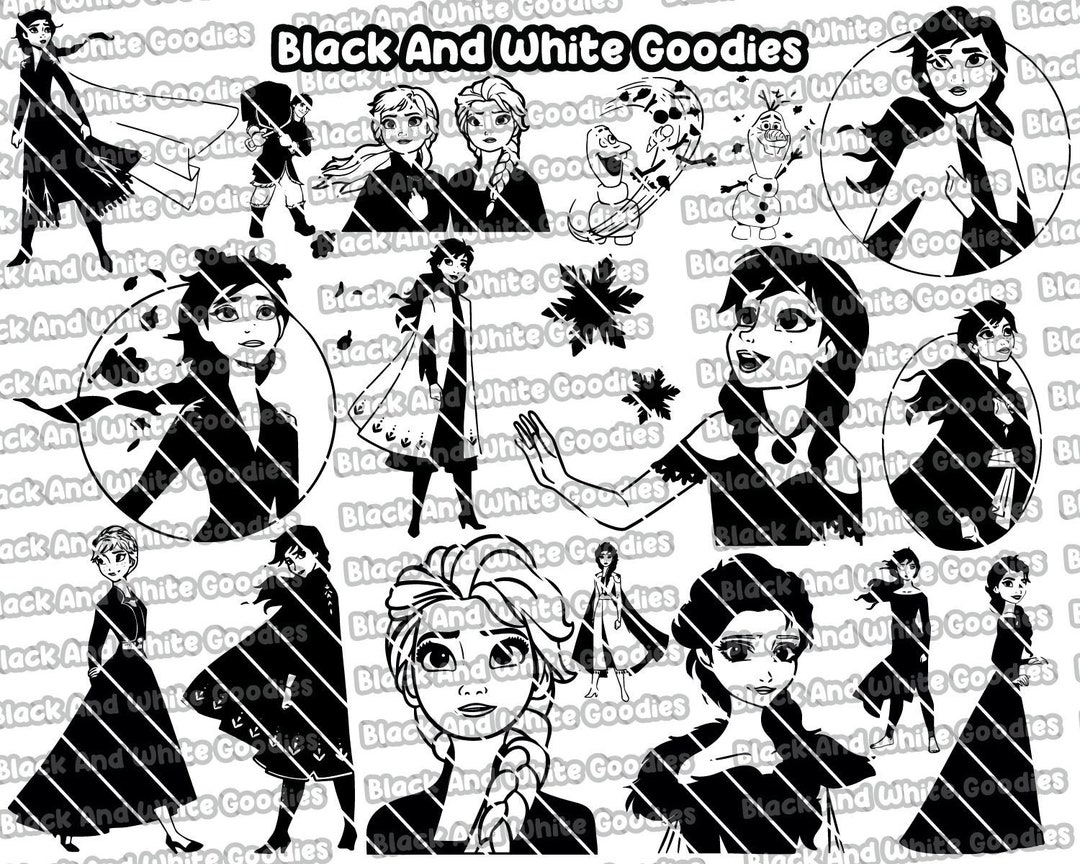 Frozen 2 Silhouette, Frozen 2 Svg, Frozen 2 Outline, Frozen 2 Cricut ...