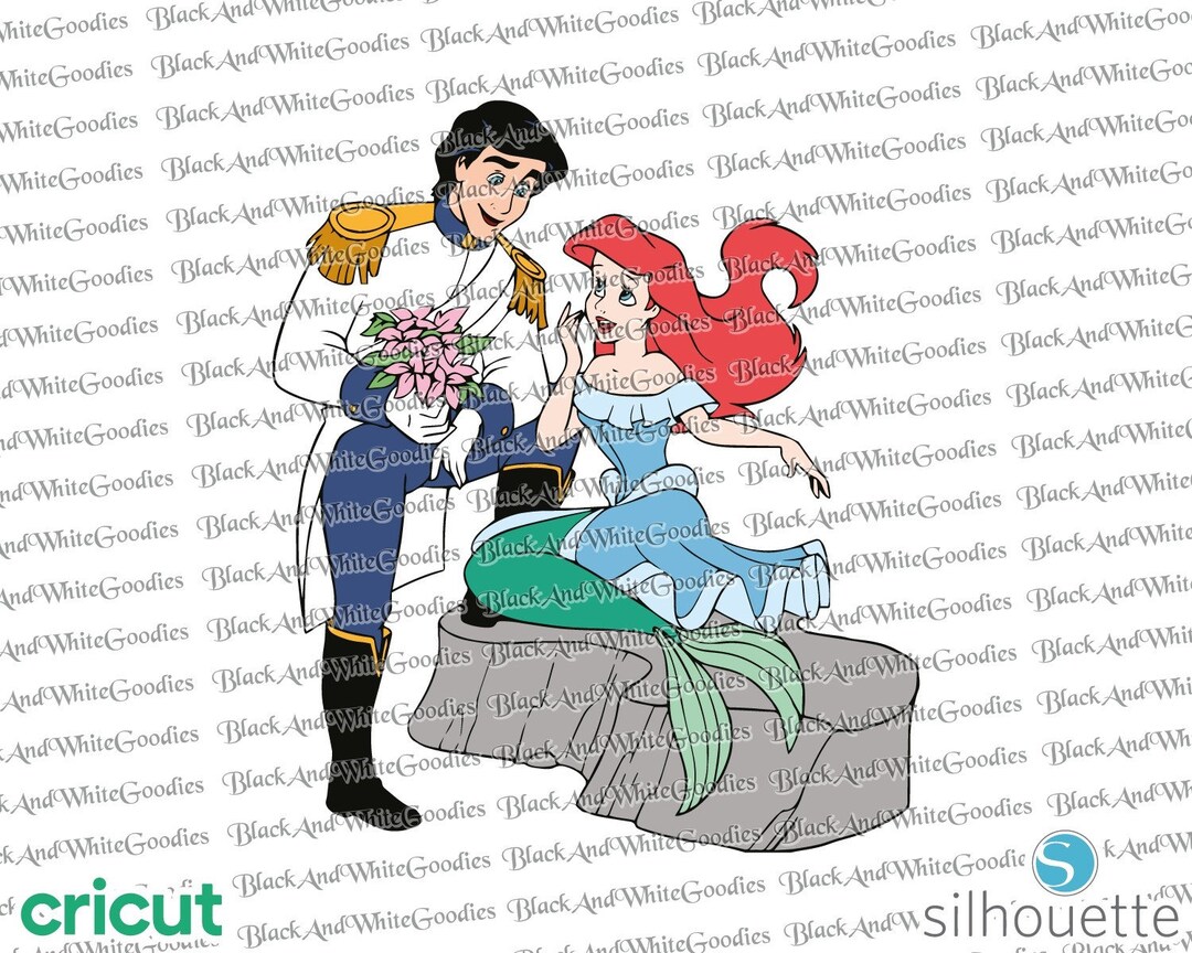 Ariel and Eric Svg, Layered Svg, Cricut, Cut File, Cutting File ...