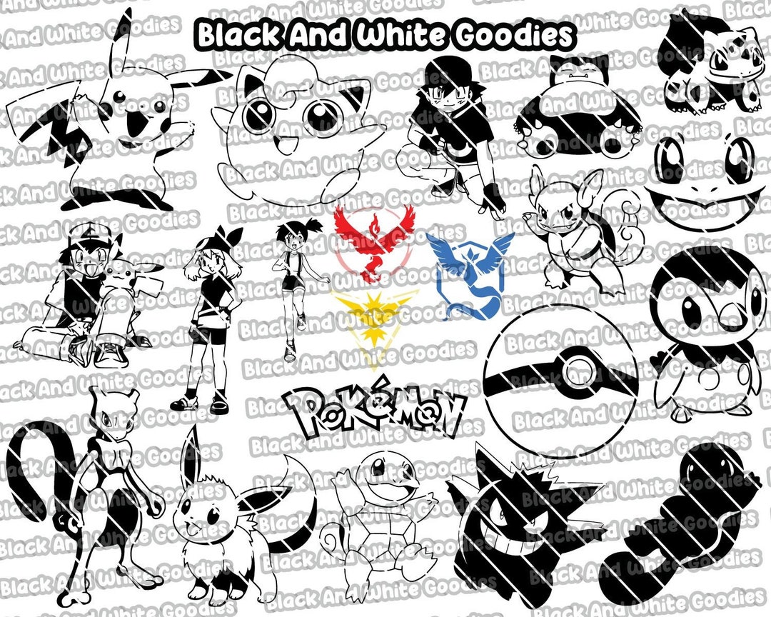 Pokemon silueta pokemon svg pokemon outline pokemon cricut - Etsy España