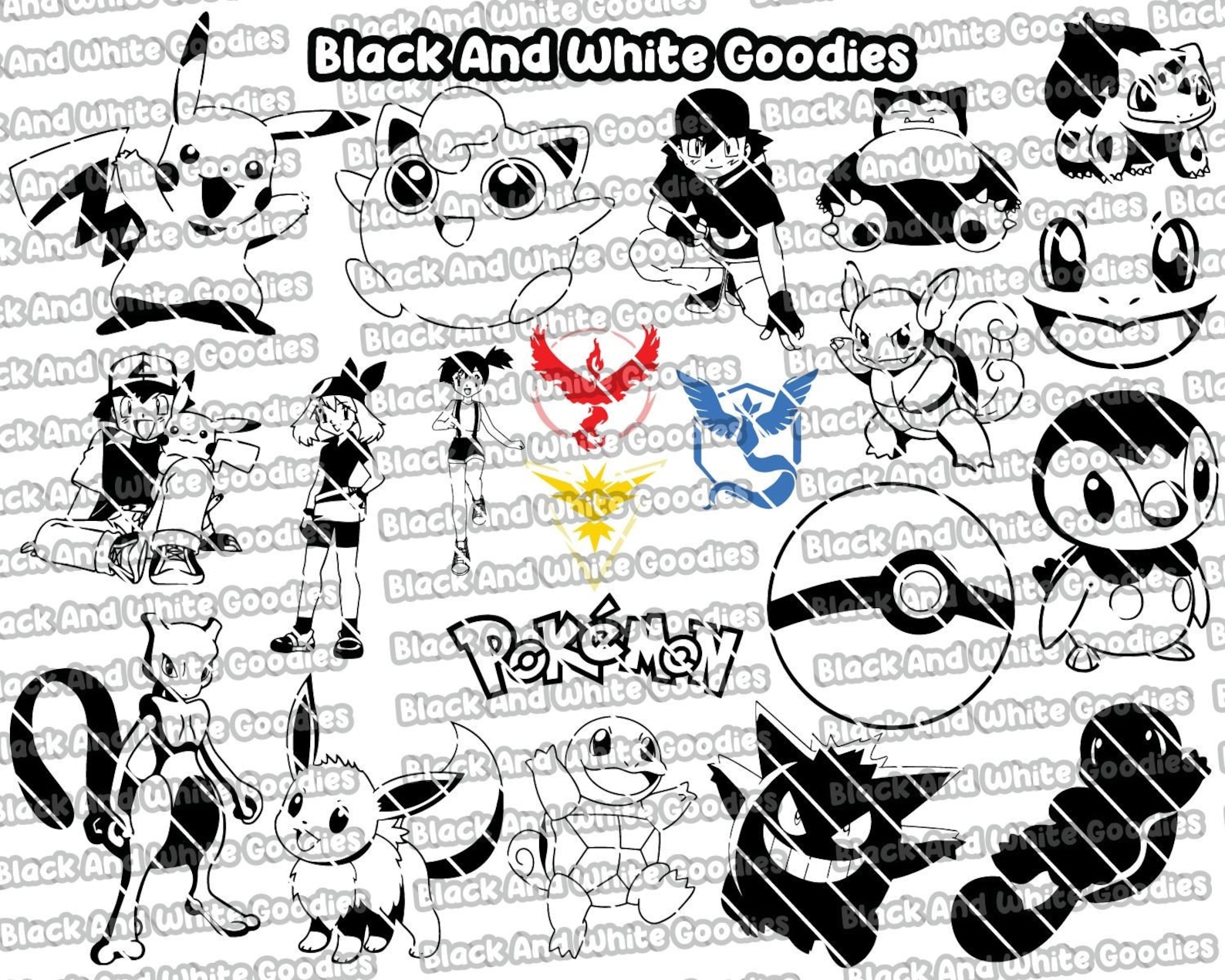 Pokemon Silhouette Pokemon Svg Pokemon Outline Pokemon - Etsy