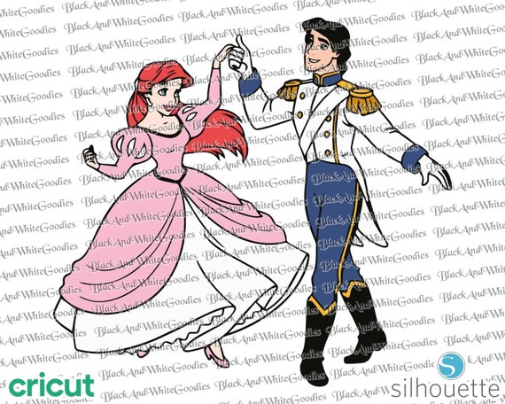 Ariel and Eric Svg Layered Svg Cricut Cut File Cutting - Etsy