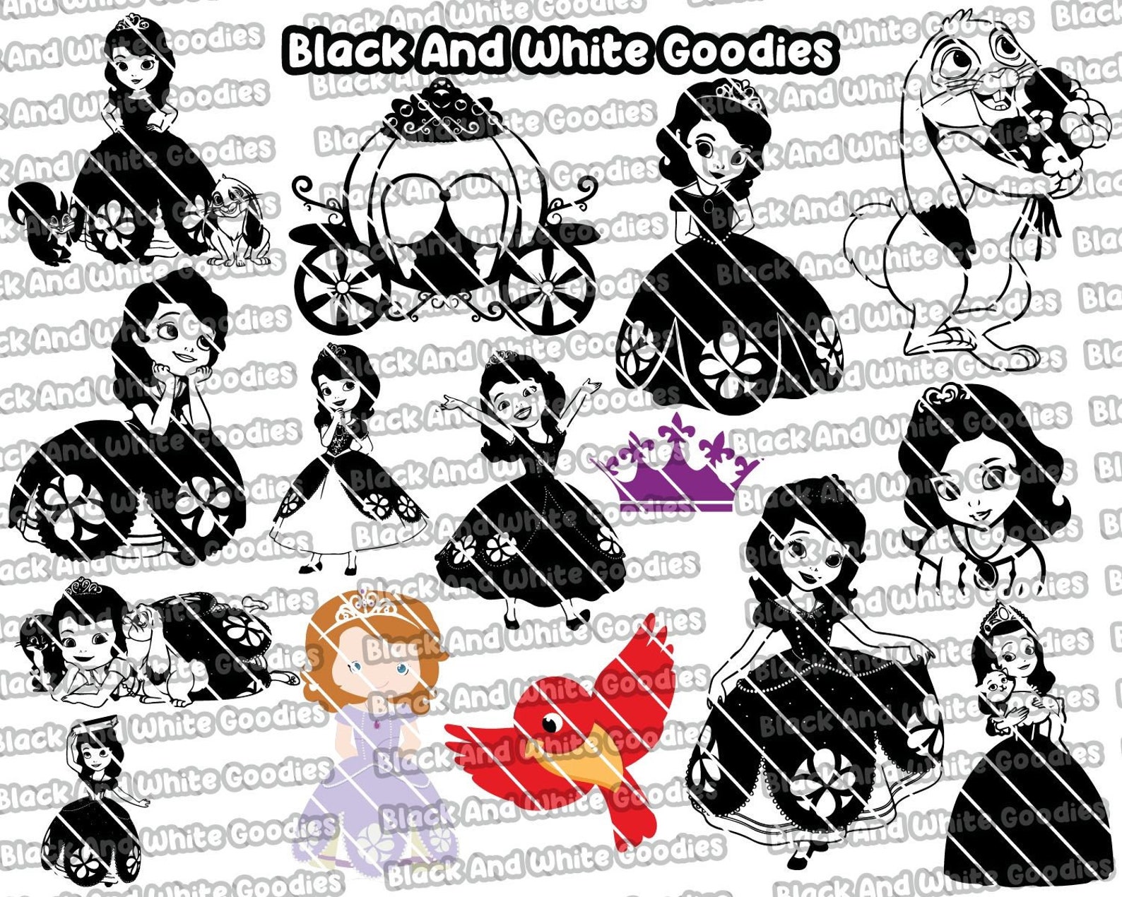 Sofia the First Silhouette Sofia the First Svg Sofia the | Etsy