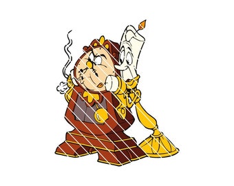Beauty and the Beast Cogsworth SVG File - Etsy