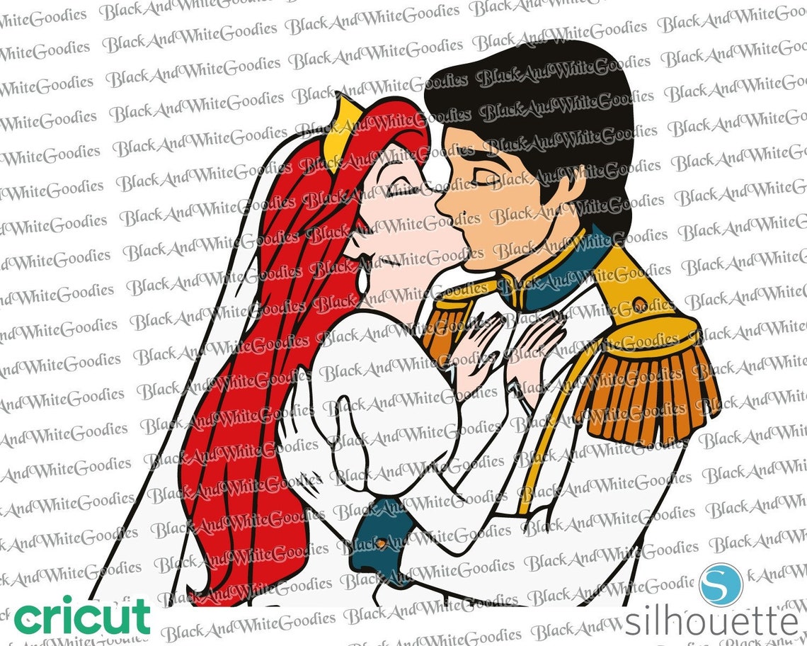 Ariel and Eric Svg Layered Svg Cricut Cut File Cutting - Etsy Canada