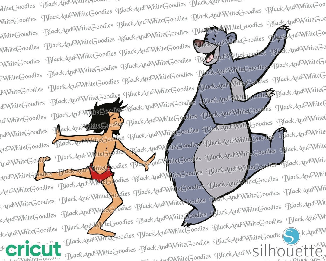 Baloo and Mowgli Jungle Book Svg, Layered Svg, Cricut, Cut File ...