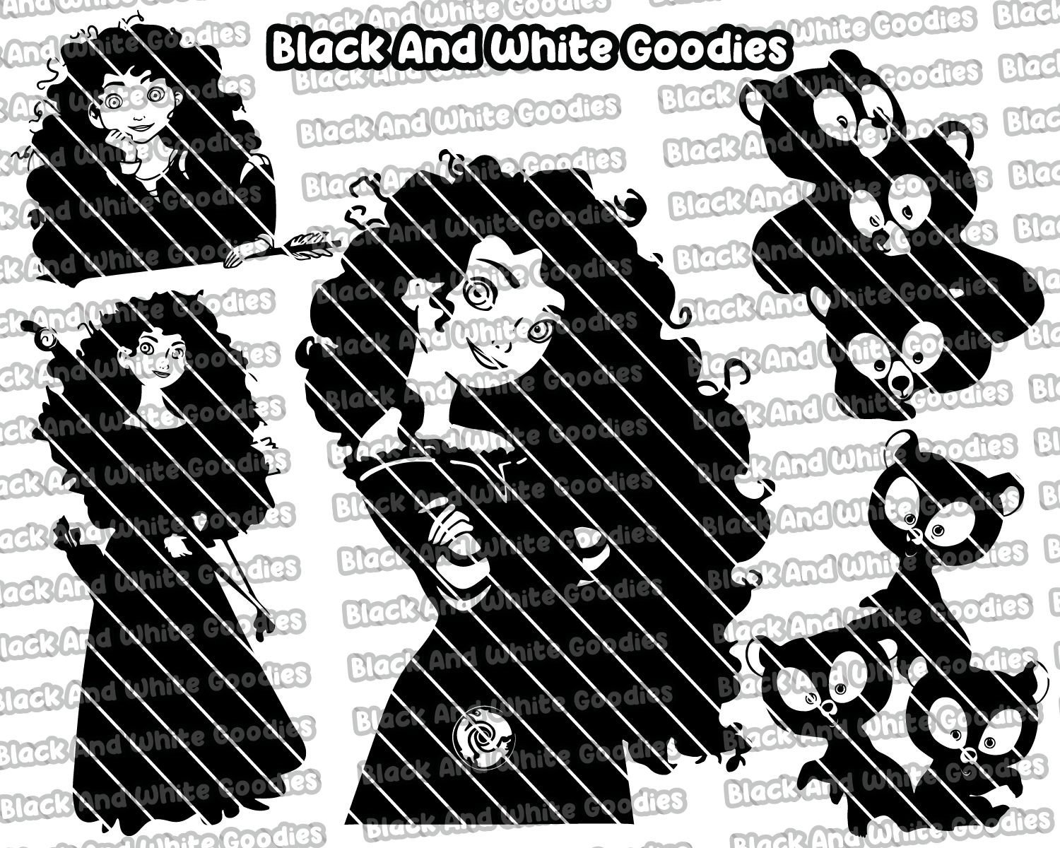 Silueta valiente valiente svg contorno valiente valiente | Etsy España