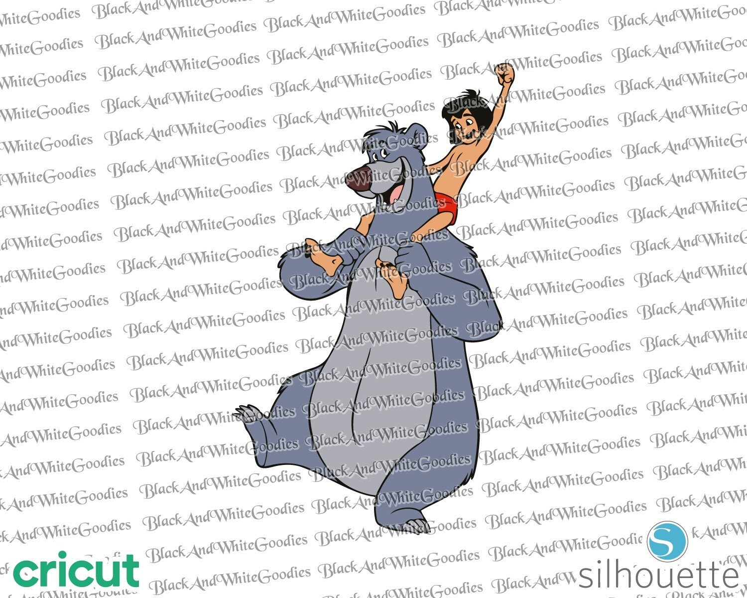 Baloo and Mowgli Jungle Book Svg Layered Svg Cricut Cut - Etsy Canada
