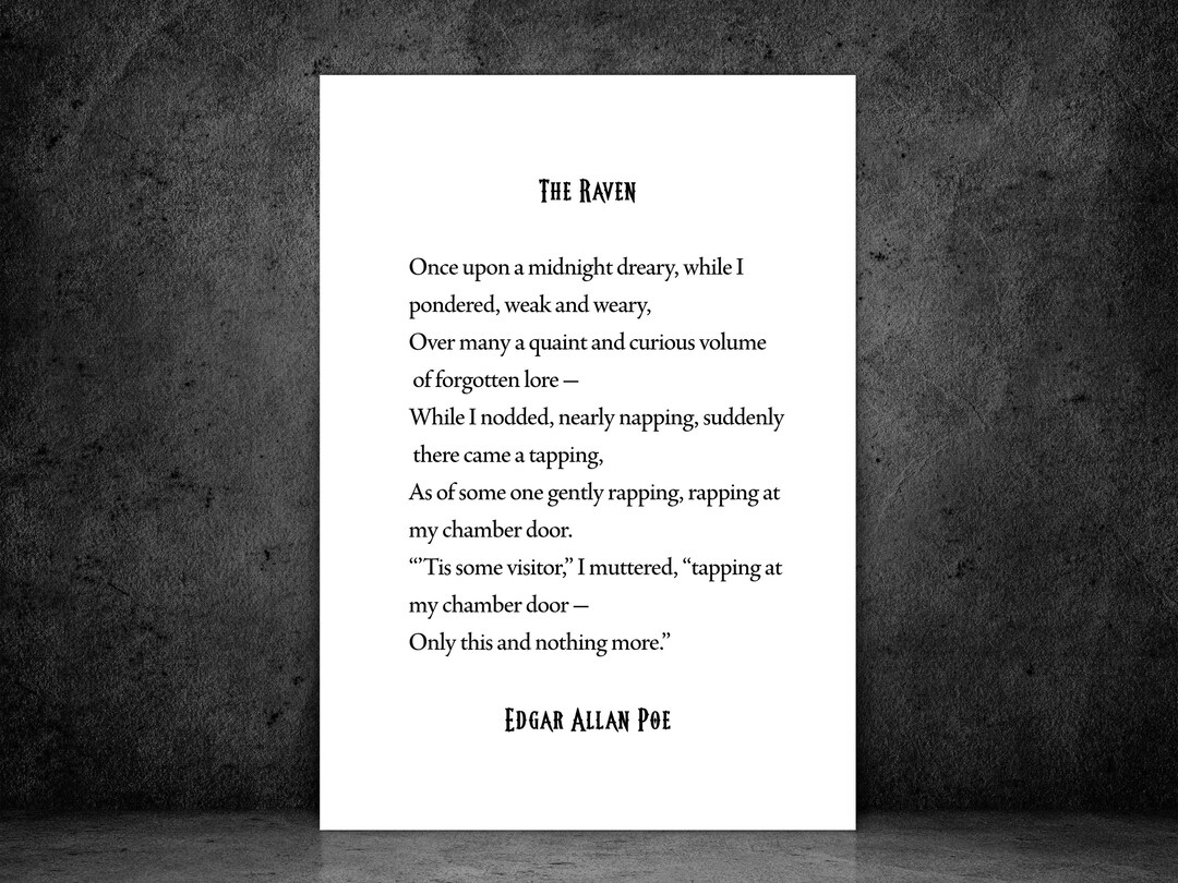 The Raven Wednesday Addams Halloween Family Pumpkin Print - Etsy