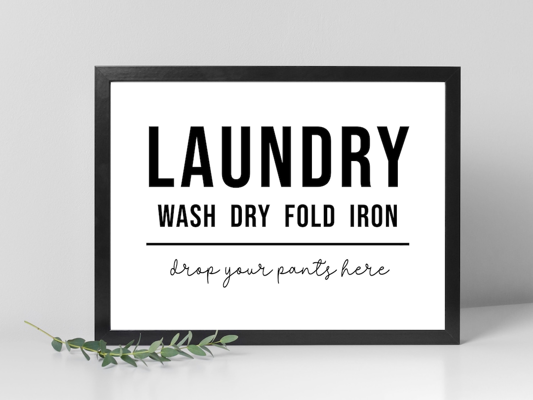 Laundry Print Home Utility Washing Tumble Wall Print Gift Bespoke ...