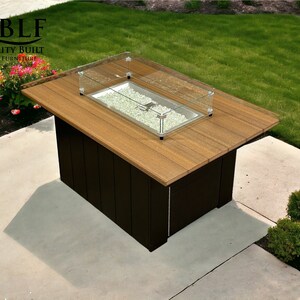 33” X 50” Fire Table Bar Height. Built With HDPF Poly Lumber With a 316 ...