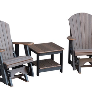 Patio Set of 2 Single Gliders & 1-22” End Table. - Etsy