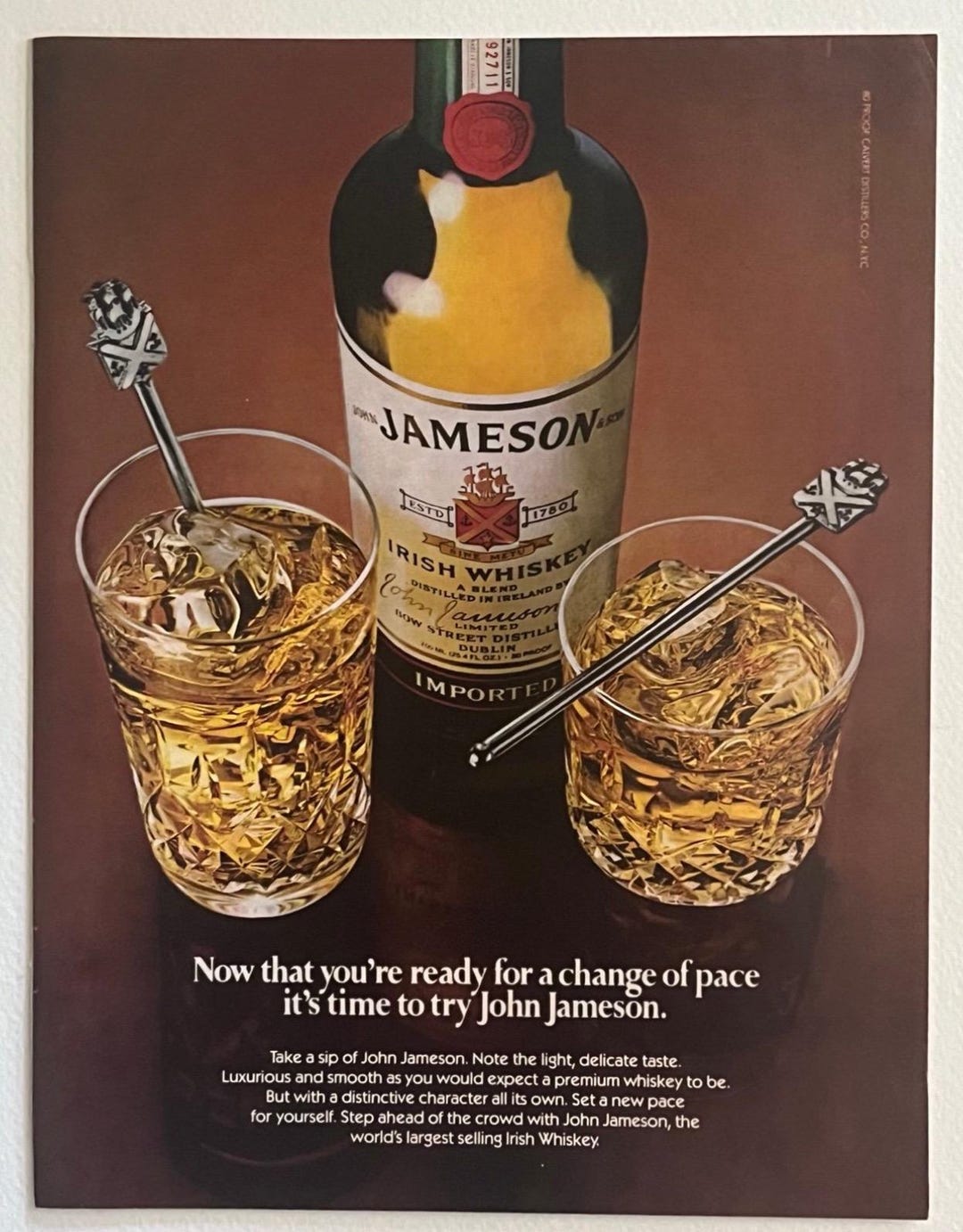 Jameson Irish Whiskey | 1980s | Vintage Liquor and Beer Ads | Vintage ...
