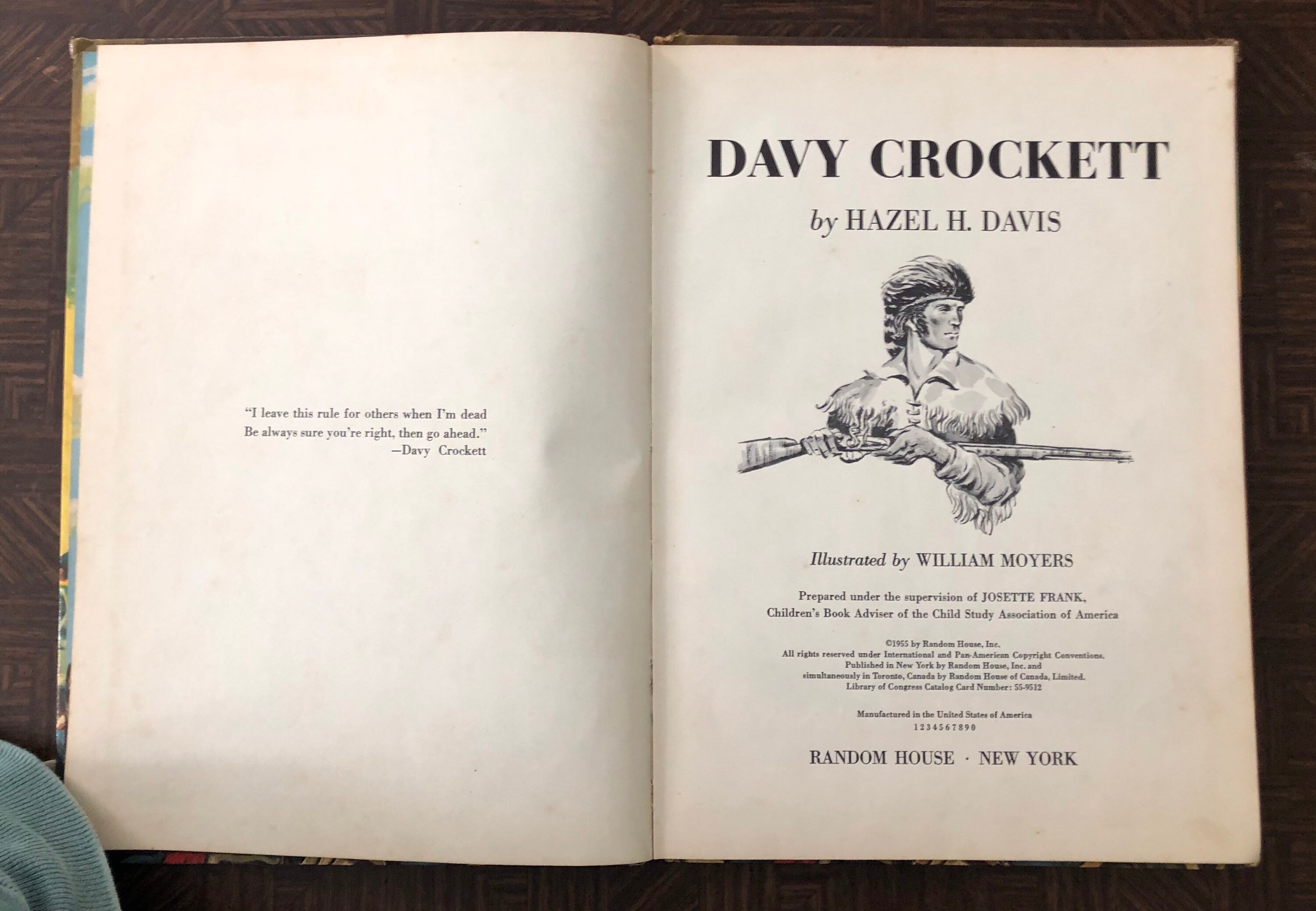 Davy Crockett Frontiersman and Indian Scout by Hazel Davey Illustrated ...