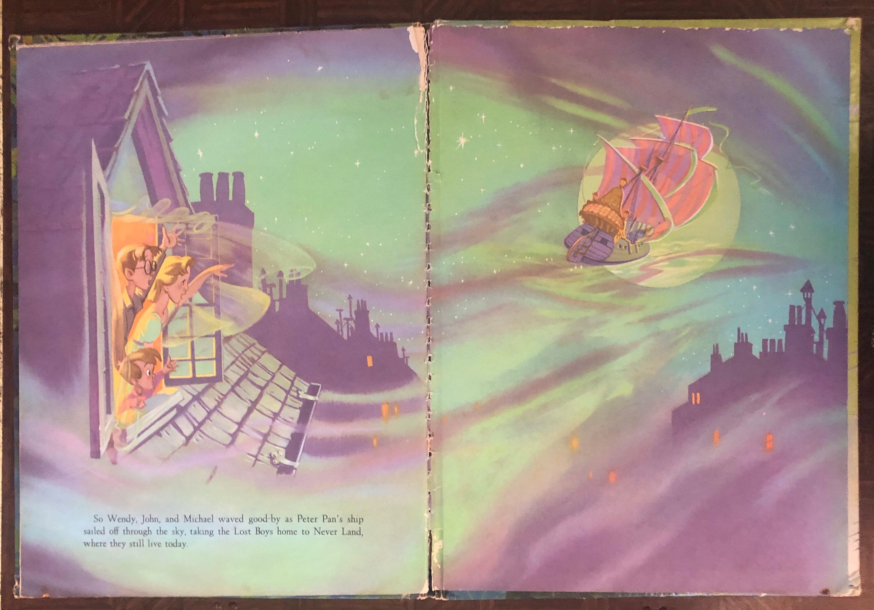 Walt Disneys Peter Pan, Pictorial Board Binding, Big Golden Book ...
