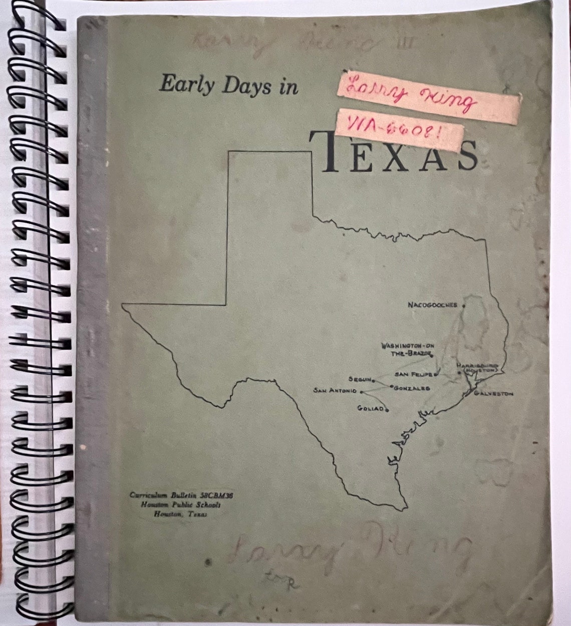 Rare Texas History Book From Houston Public Schools - Etsy