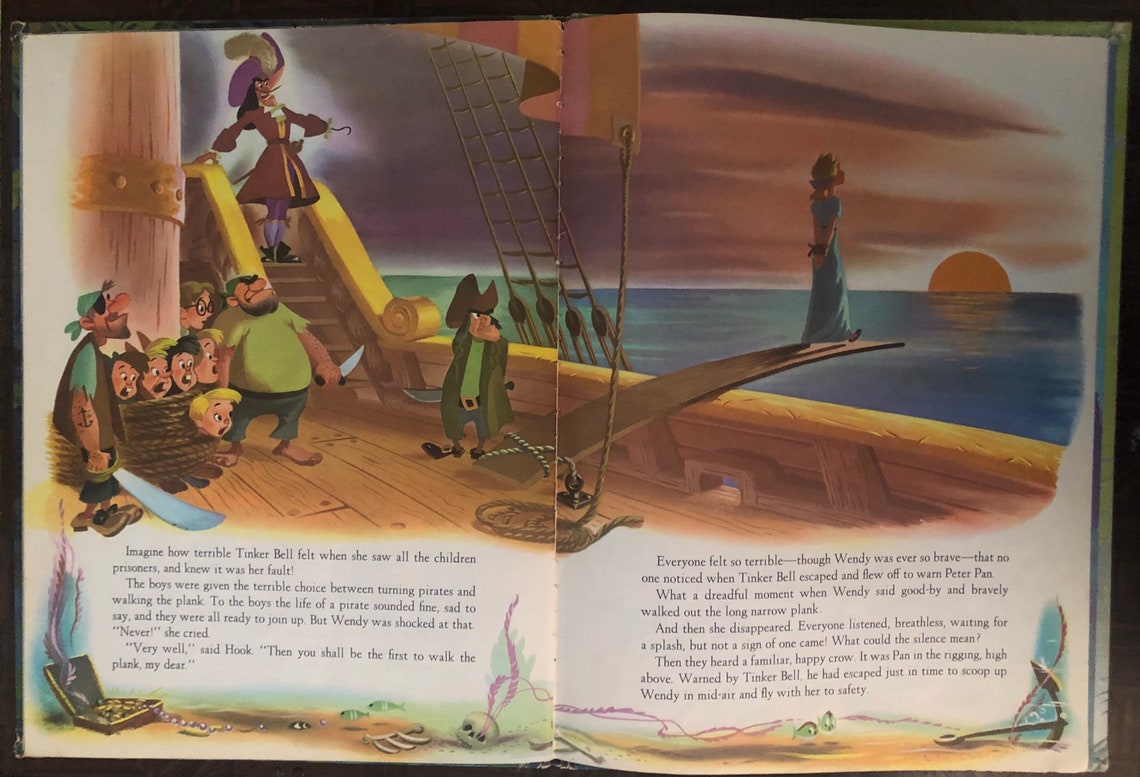Walt Disneys Peter Pan Pictorial Board Binding Big Golden - Etsy Canada