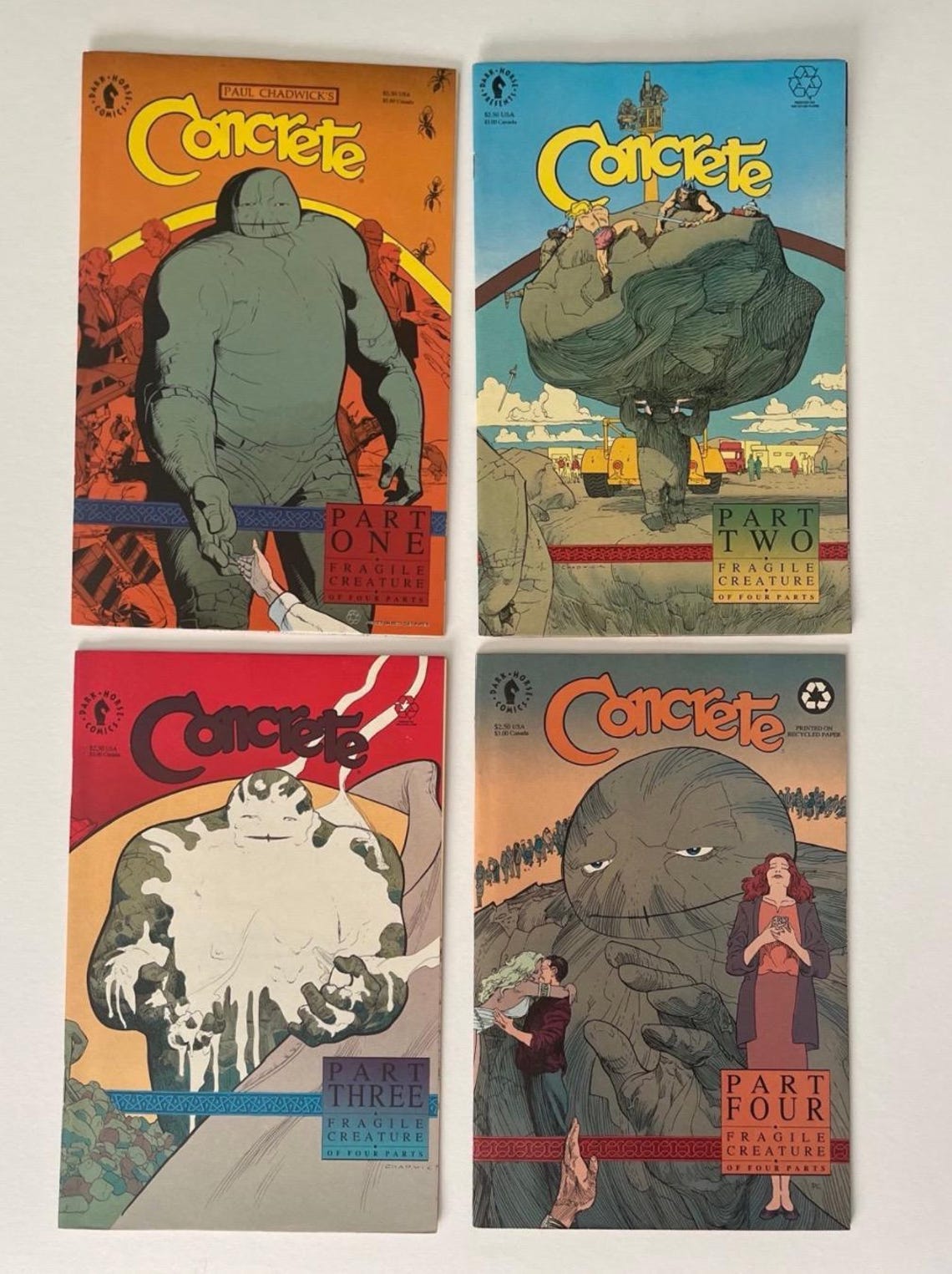 Dark Horse Comic Book Paul Chadwicks Concrete #1-4, Fragile Creature ...