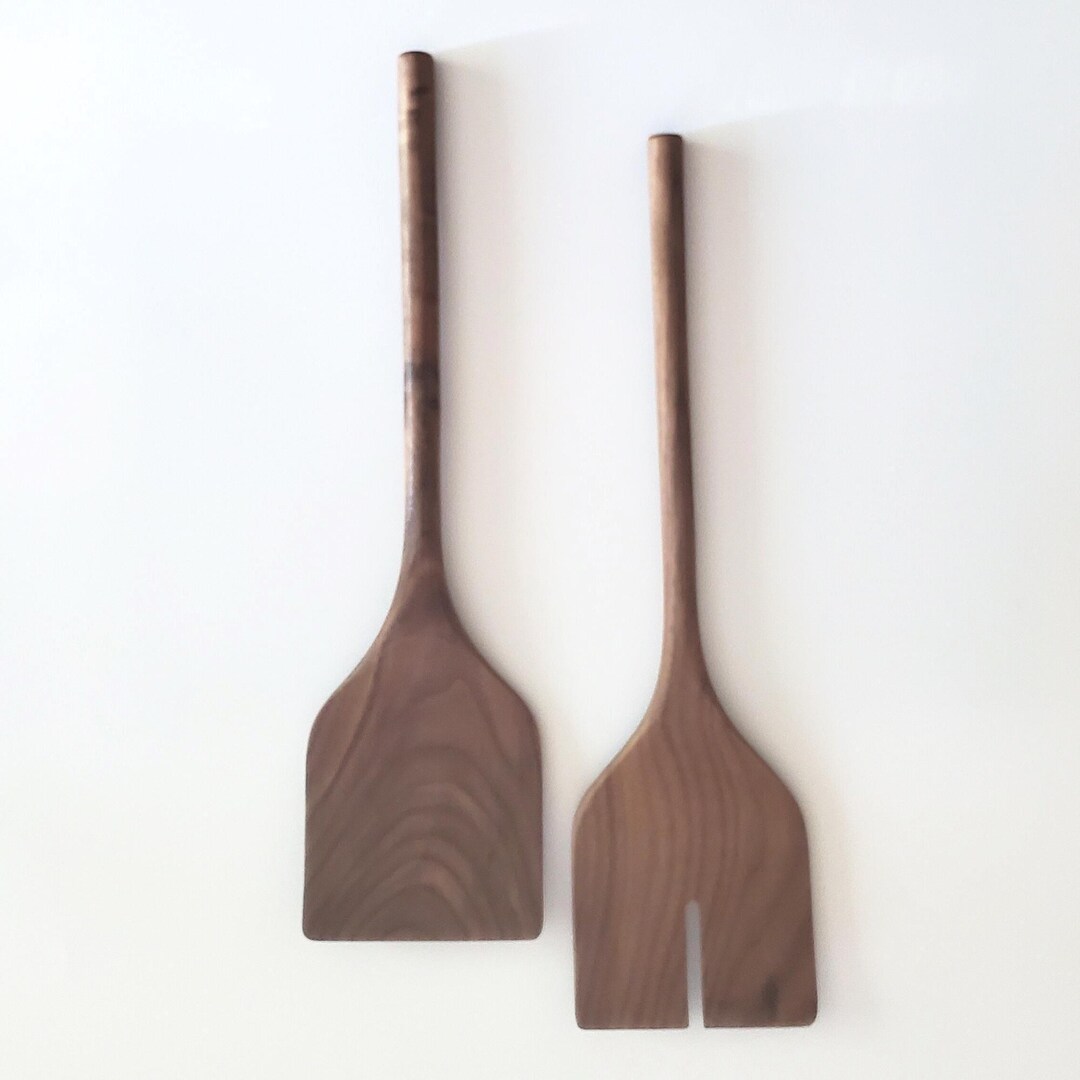 Handcrafted American Walnut Salad Servers – Durable, Stylish Kitchen ...